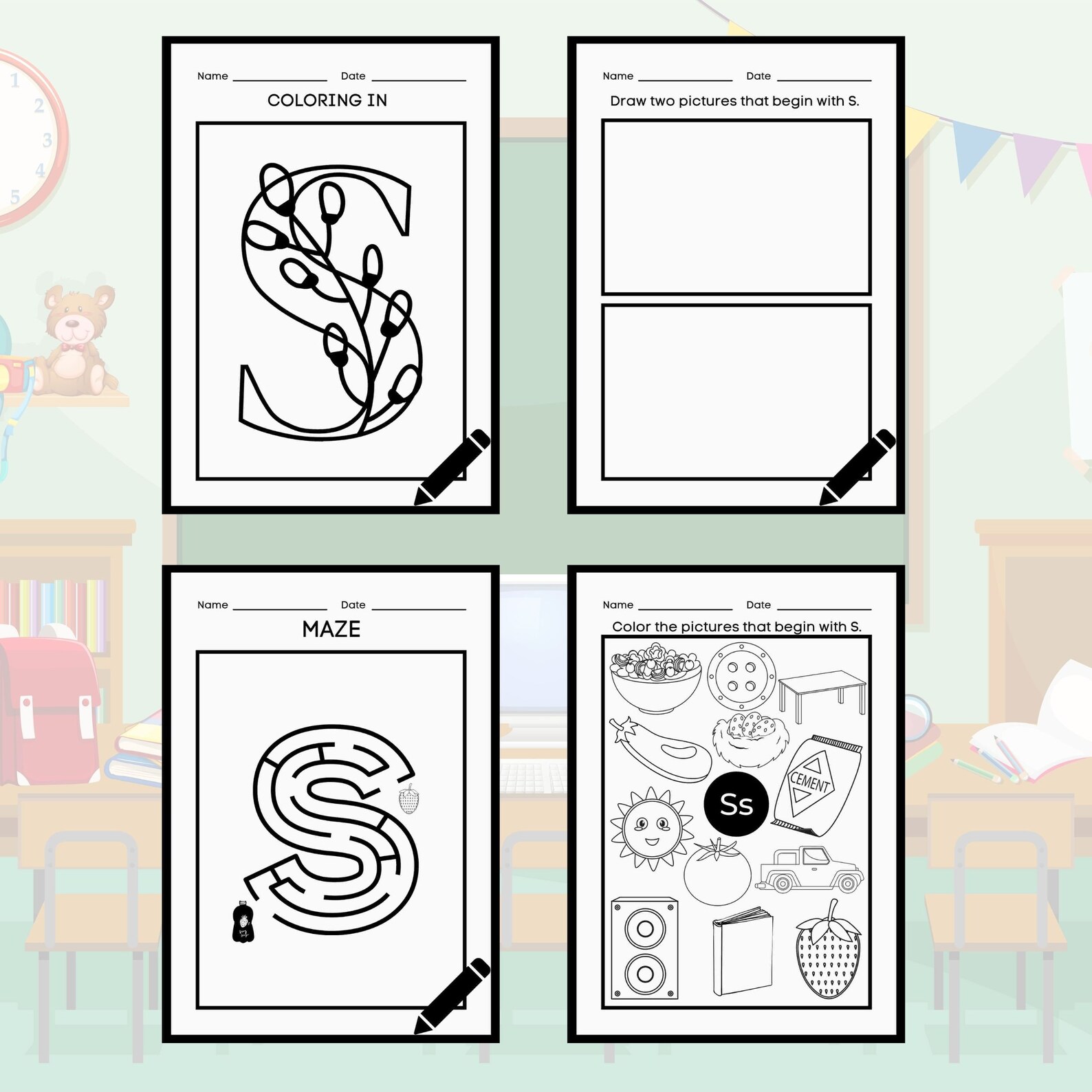 Letter of the Week Worksheets Printable Preschool Curriculum - Etsy