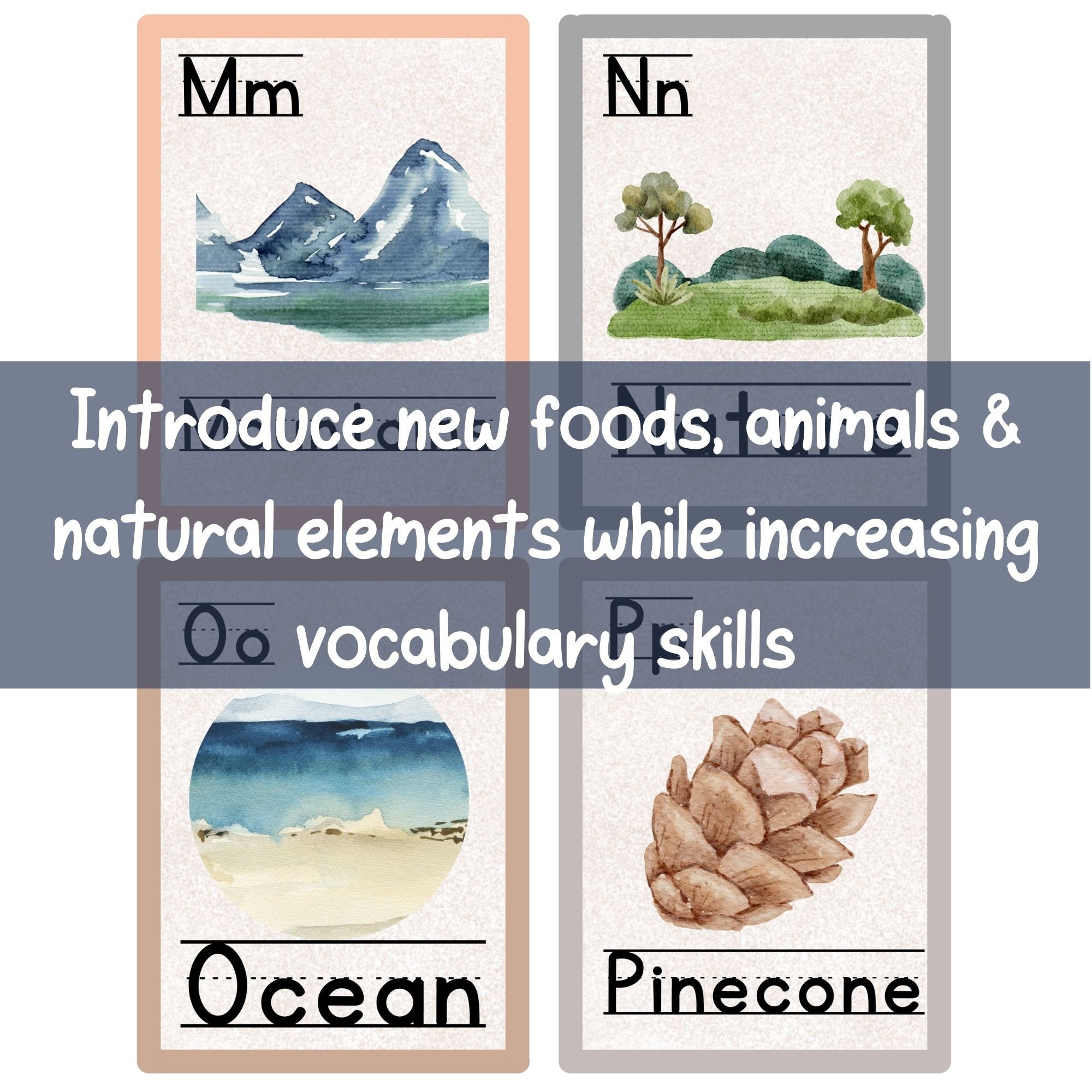 Printable ABC Flash Cards Bundle, Homeschool Classroom Decor, Toddlers ...