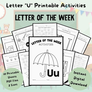Letter of the Week Worksheets Printable, Preschool Curriculum, Alphabet ...