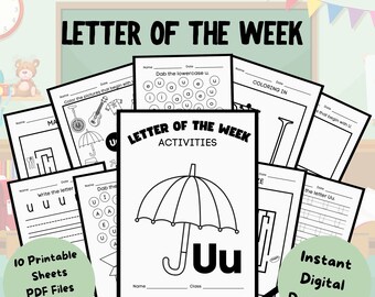 Learning Binder Alphabet Busy Book Preschool Curriculum Letter of the ...