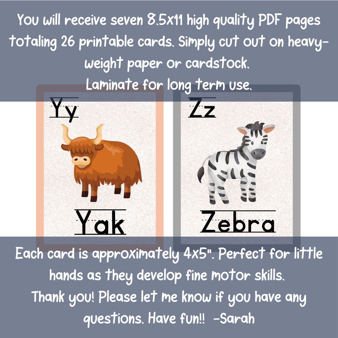 Printable Alphabet Flash Cards Classroom Decor Toddlers - Etsy