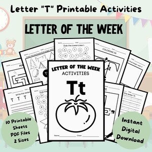 Letter of the Week Worksheets Printable, Preschool Curriculum, Alphabet ...