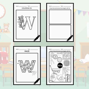 Letter of the Week Worksheets Printable, Preschool Curriculum, Alphabet ...