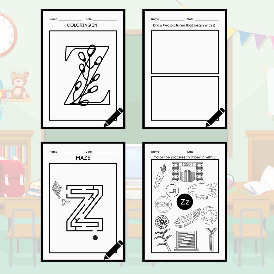 Letter of the Week Worksheets Printable, Preschool Curriculum, Alphabet ...