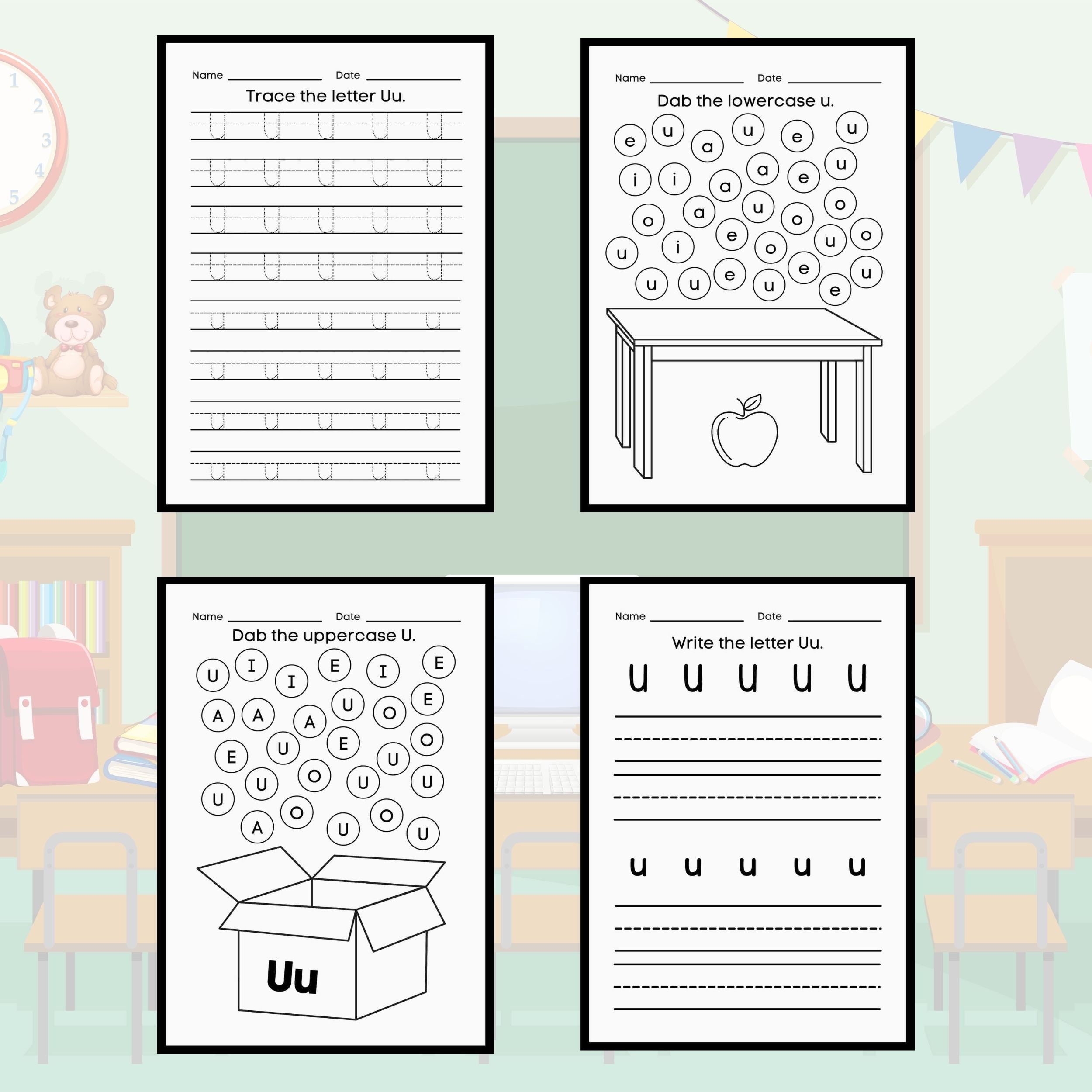 Letter of the Week Worksheets Printable, Preschool Curriculum, Alphabet ...