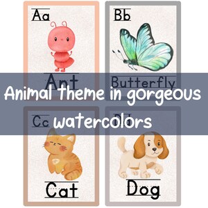 Printable Alphabet Flash Cards, Classroom Decor, Toddlers Preschool ...