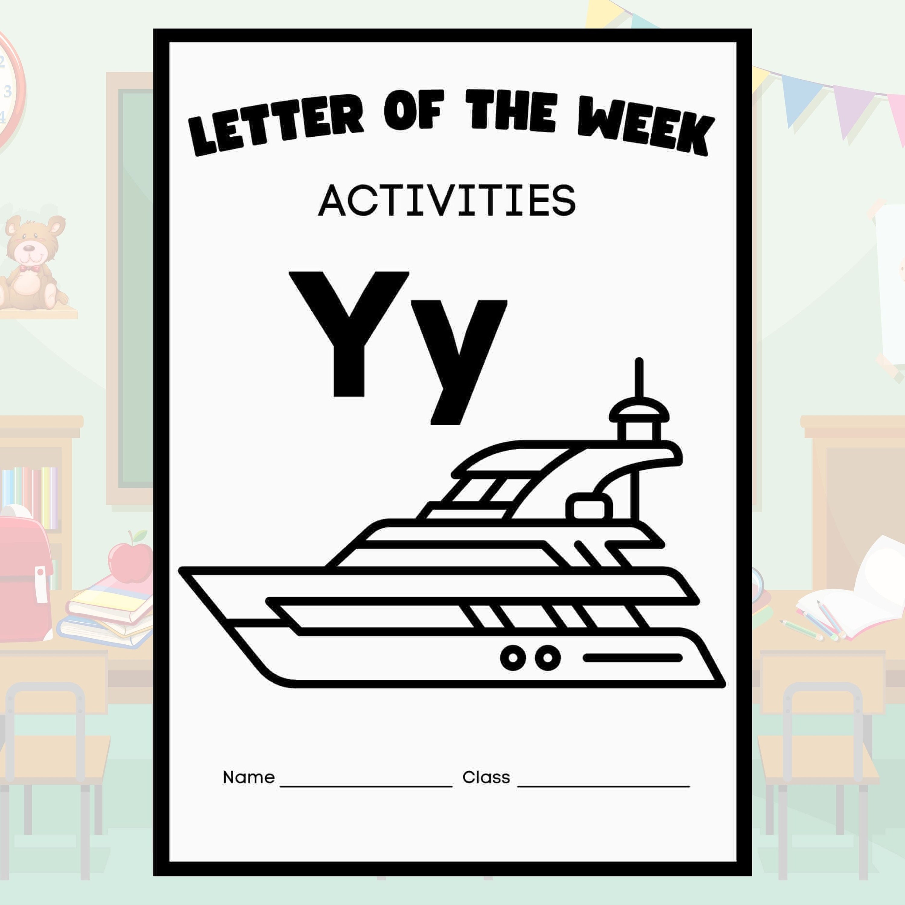 Letter of the Week Worksheets Printable, Preschool Curriculum, Alphabet ...