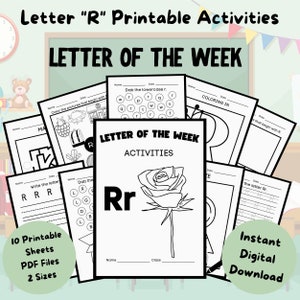 Letter of the Week Worksheets Printable, Preschool Curriculum, Alphabet ...