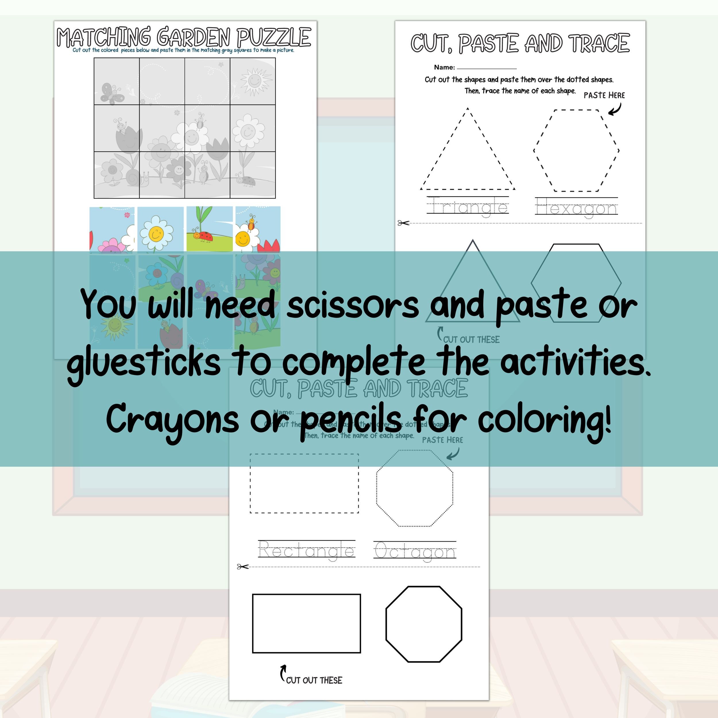 Scissor Skills Printable Worksheets Bundle for Toddlers and ...