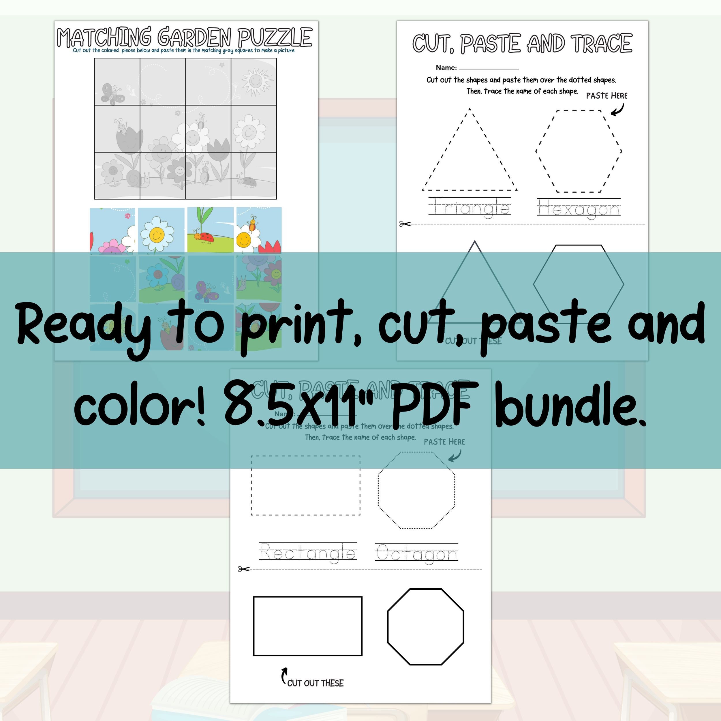 Scissor Skills Printable Worksheets Bundle for Toddlers and ...