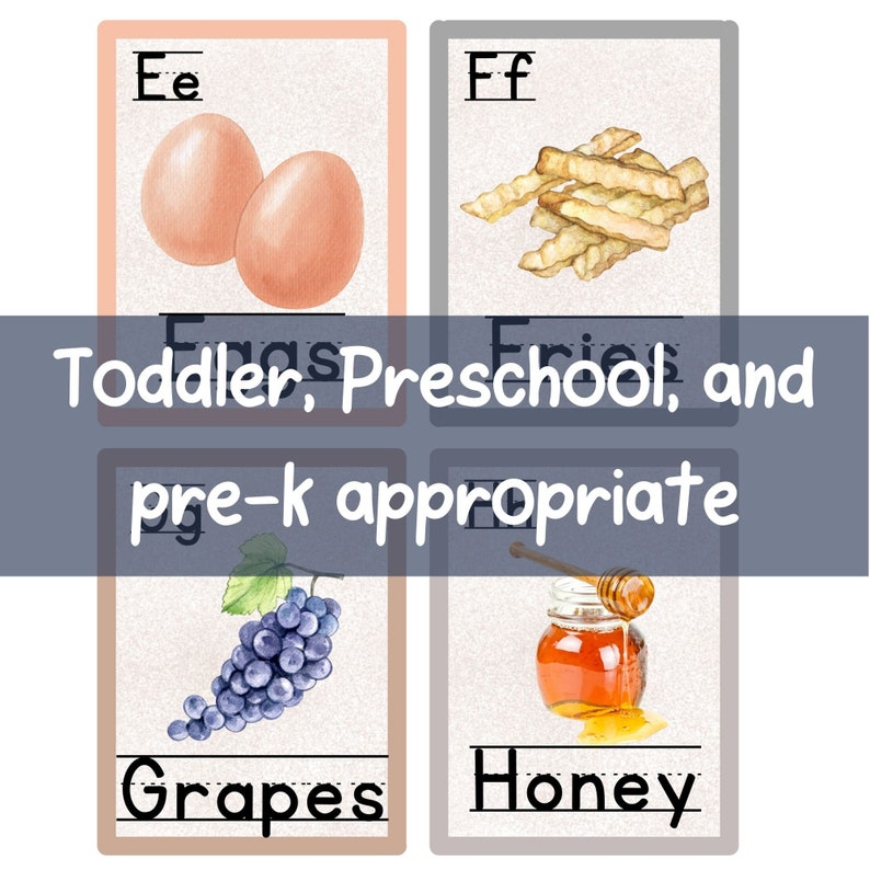 Printable ABC Flash Cards Bundle, Homeschool Classroom Decor, Toddlers ...