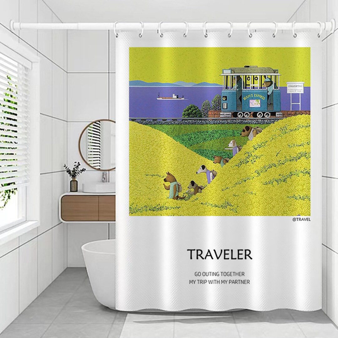 Me and My Friends Hand Drawn Shower Curtain Waterproof Custom - Etsy
