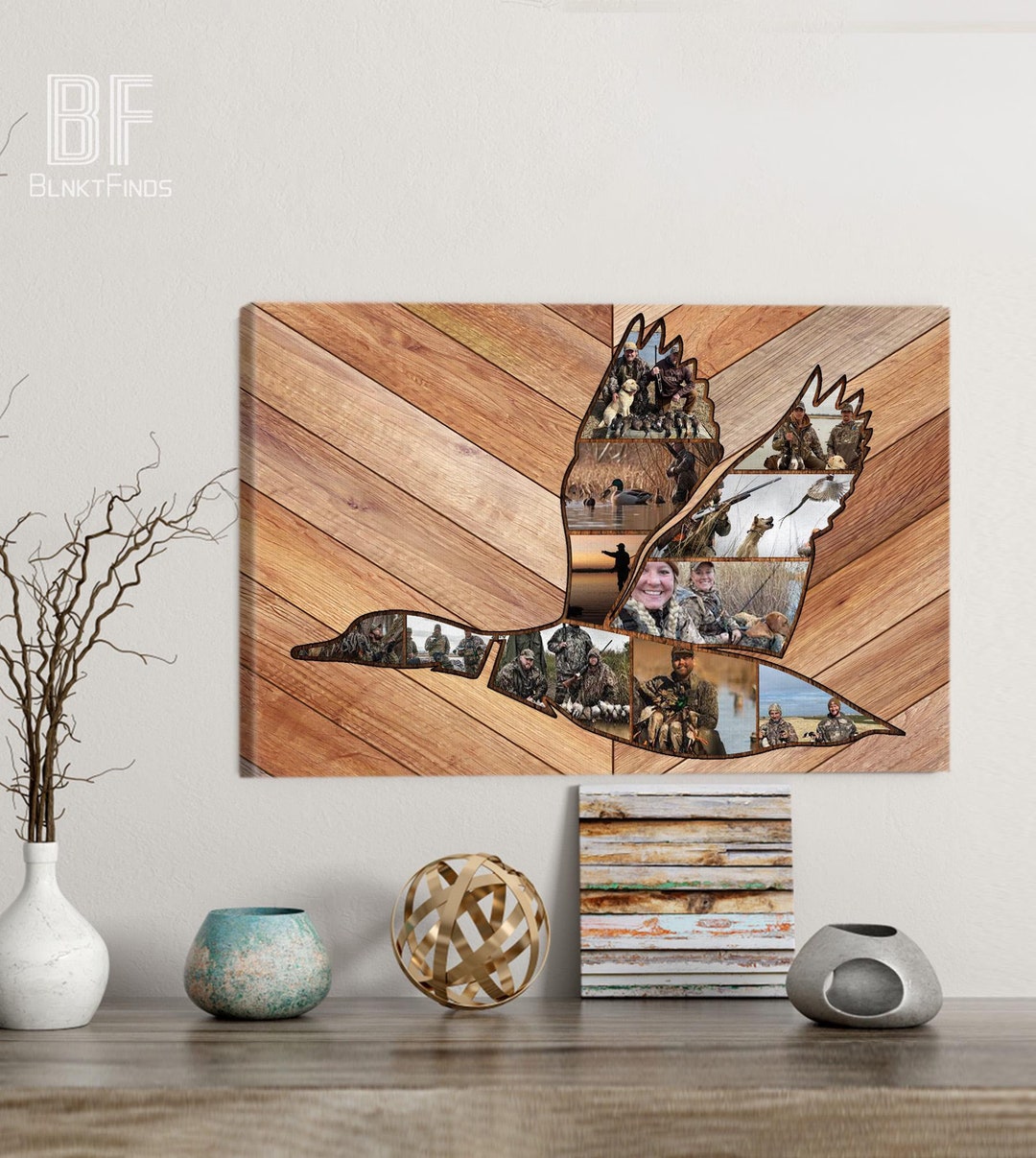 Personalized Duck Hunter Canvas | Custom Duck Collage Wall Art ...