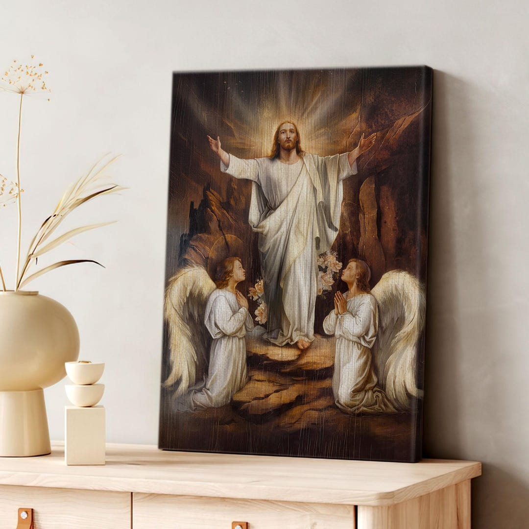 Jesus Ascension With Angels – Faith-based Christian Wall Art ...