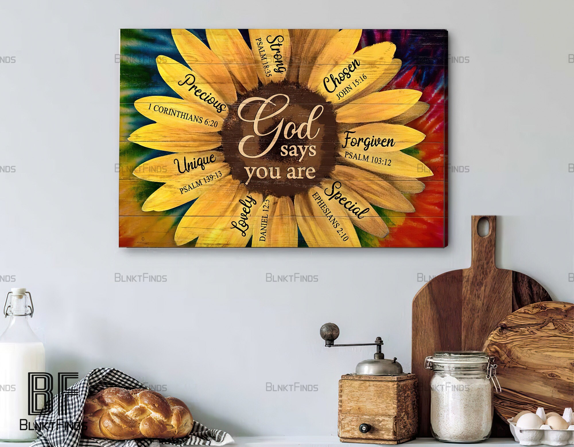 Beautiful Sunflower, God Says You Are Sunflower Art Canvas, God Canvas ...