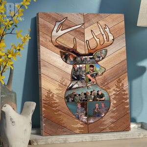 Personalized Deer Hunting Memories, Custom Hunting Collage Canvas, Gift ...