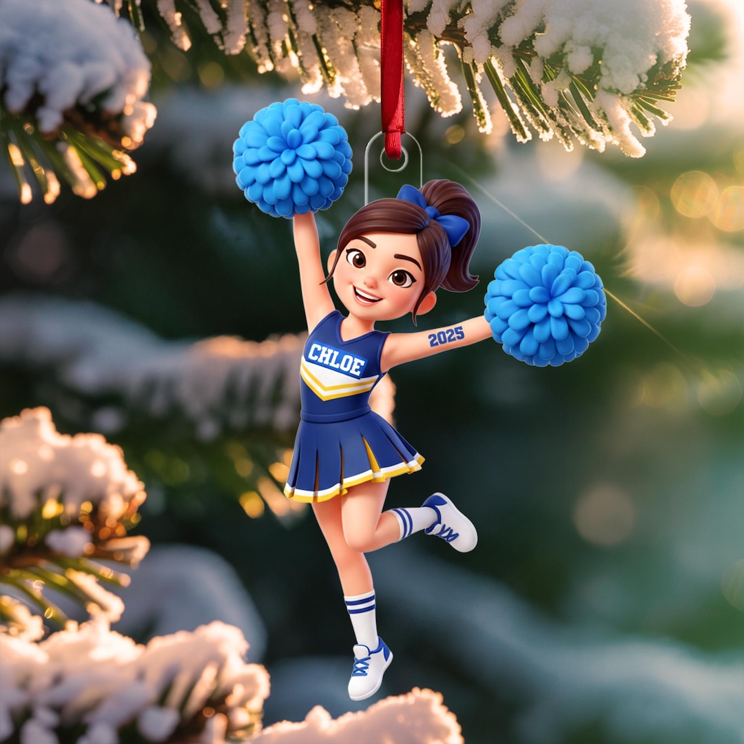 Cheerleader Uniform 3D Effect Personalized Acrylic Ornament ...