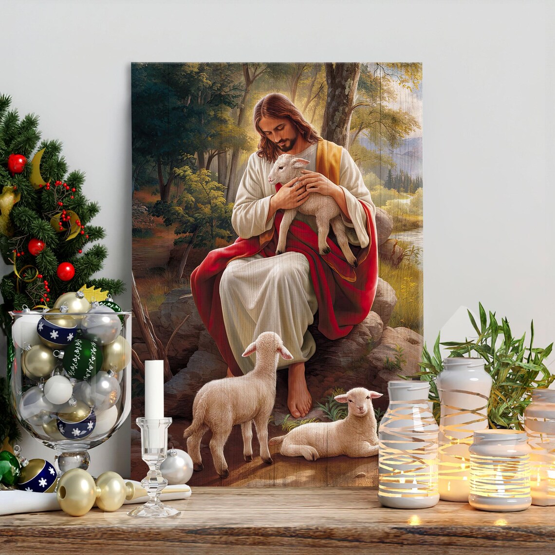 The Good Shepherd’s Love – Inspirational Christian Canvas Art of Jesus ...