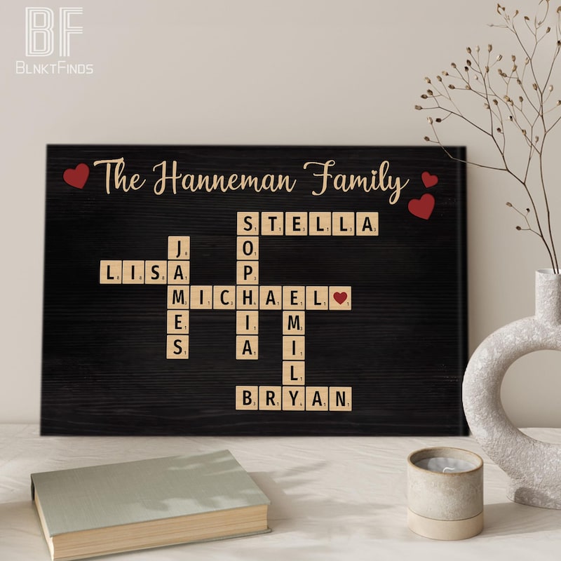 Scrabble Name Sign - Etsy