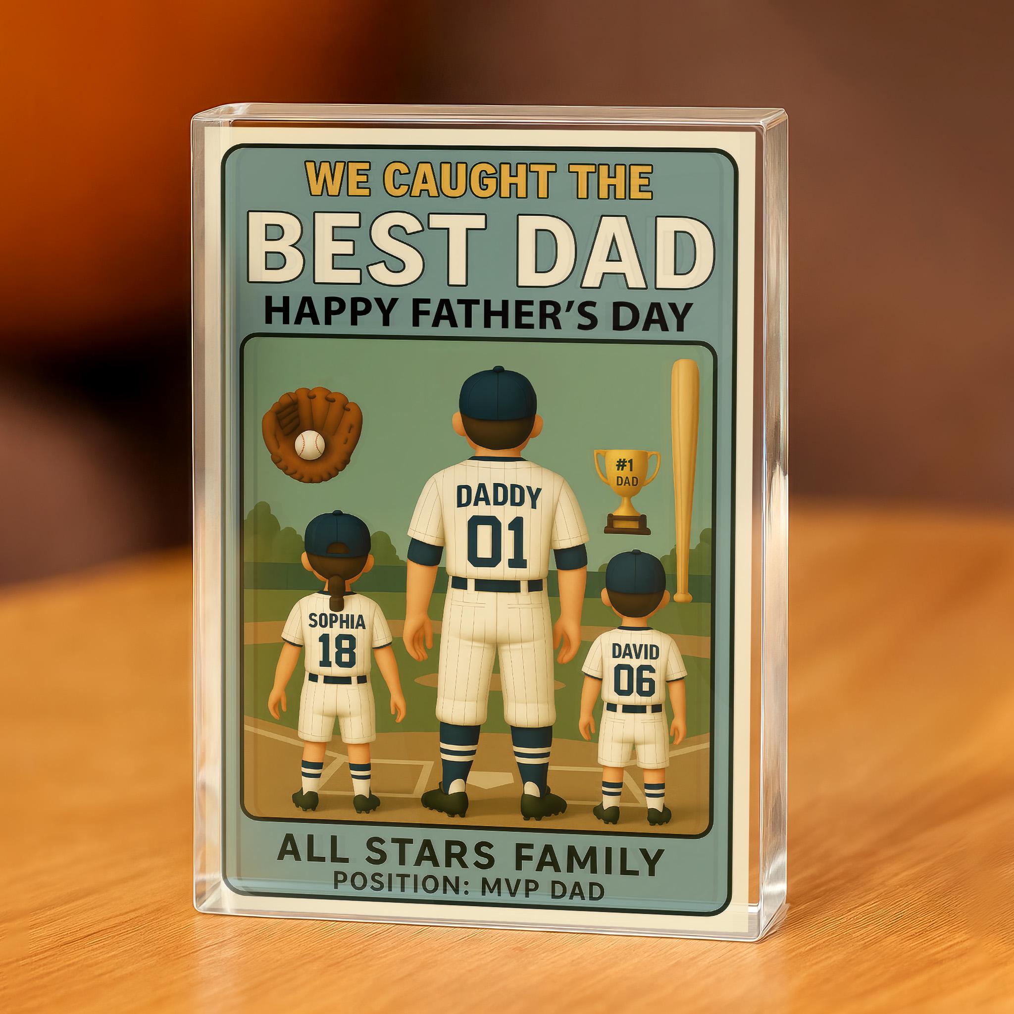 We Scored the Best Dad – Personalized Vintage Baseball Trading Card ...