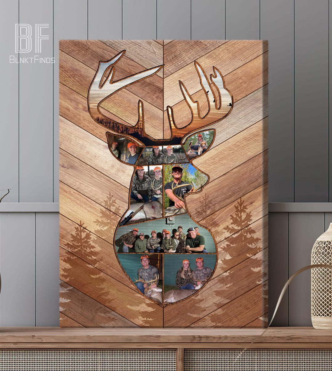 Personalized Deer Hunting Memories, Custom Hunting Collage Canvas, Gift ...