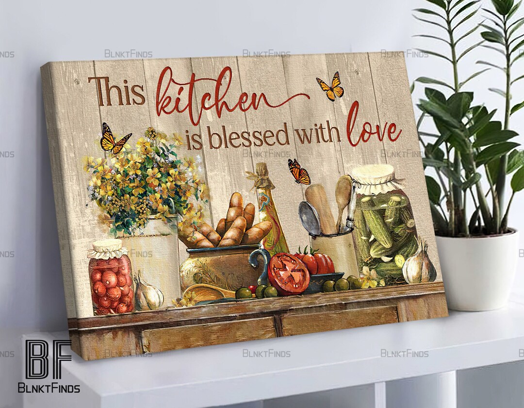 Kitchen Offers Food Canvas, Vintage Kitchen Canvas, This Kitchen is ...