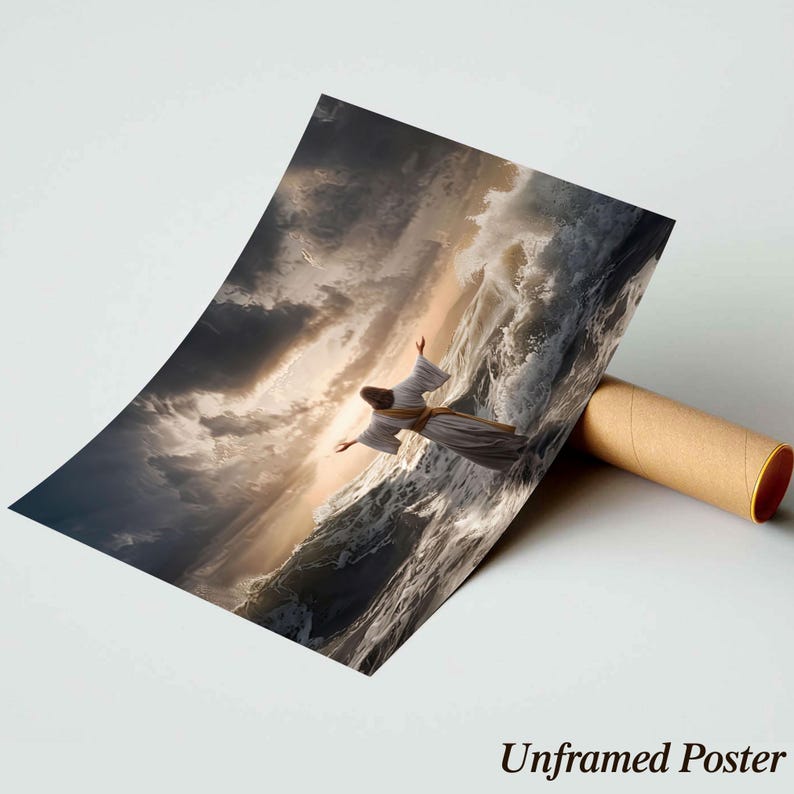 Jesus Calms the Storm Canvas, Christian Home Decor, Faith-inspired ...