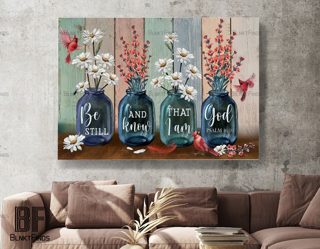 Red Apricot Blossom, Daisy Flower, Cardinal, Be Still and Know That I ...