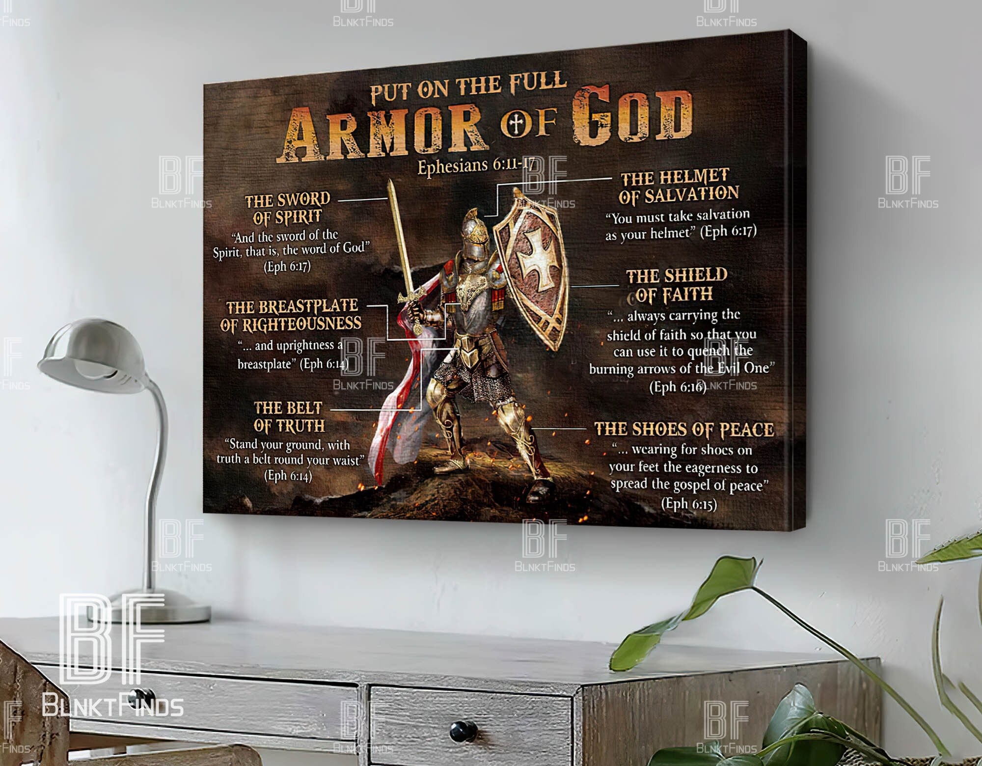 Warrior of God, Put on Full Armor of God, My God Painting Canvas, Lion ...