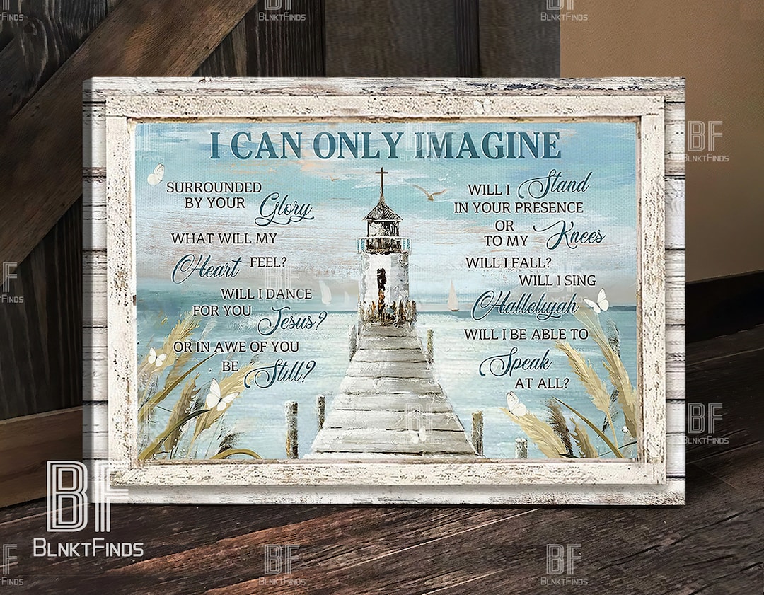 I Can Only Imagine Canvas, Window Frame Church Painting Artwork, God ...