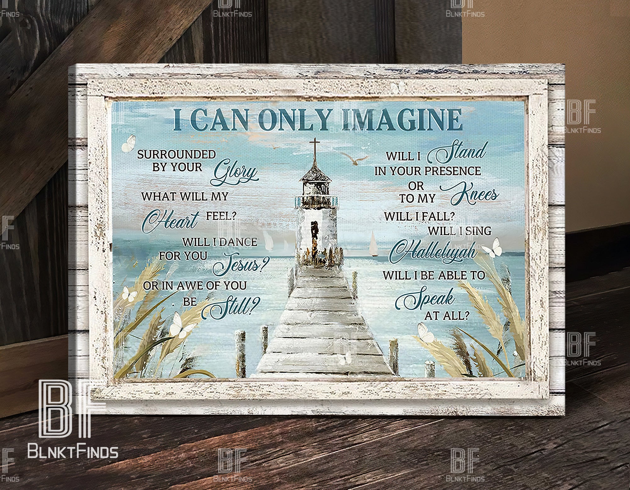 I Can Only Imagine Canvas Window Frame Church Painting - Etsy