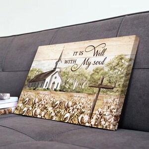Rustic Wooden Church Artwork – Faith-inspired Farmhouse Decor, It is ...