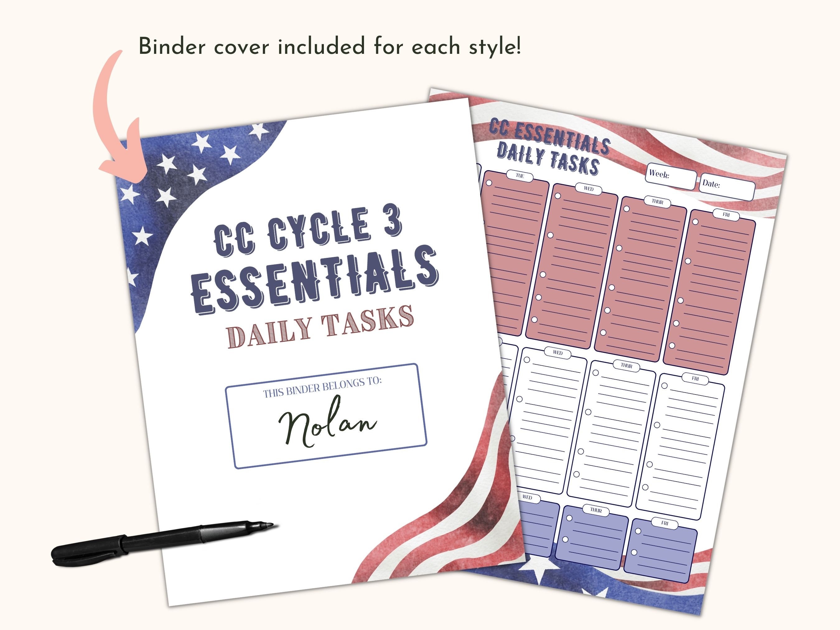 CC Essentials Daily Planner Stick-in-the-sand Simple Daily Task Tracker ...