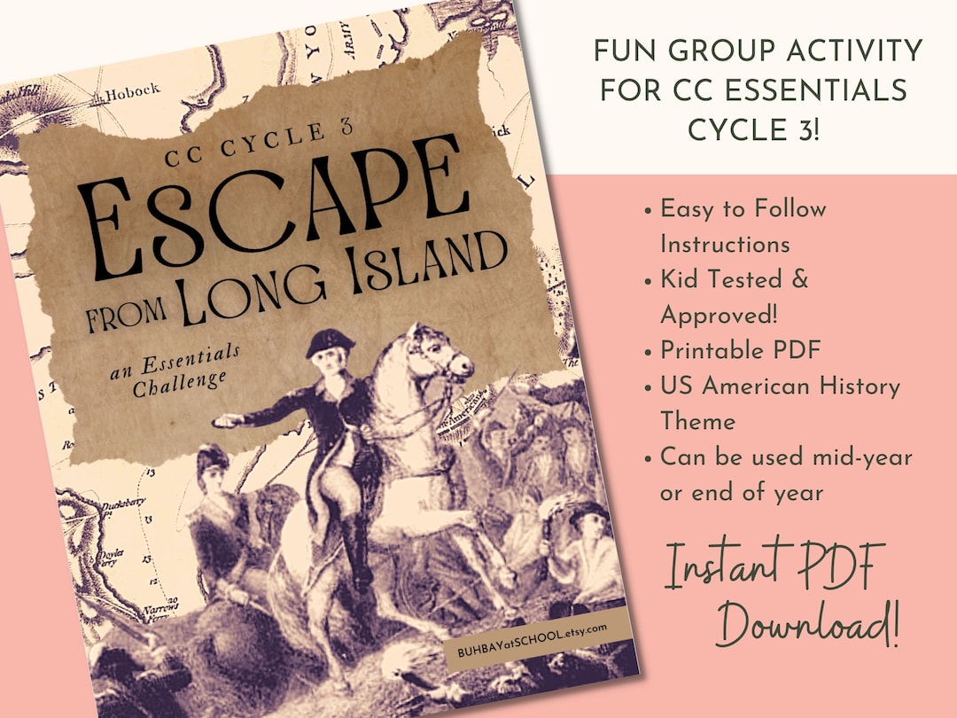 CC Cycle 3 Essentials Review Game Escape From Long Island - Etsy