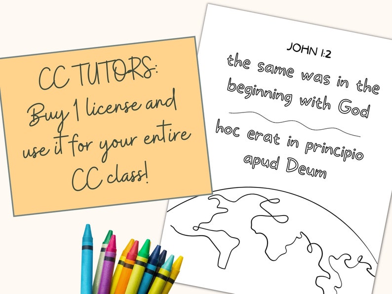 CC Cycle 3 Foundations Bible Memory Verse Coloring Sheets John 1:1-7 ...