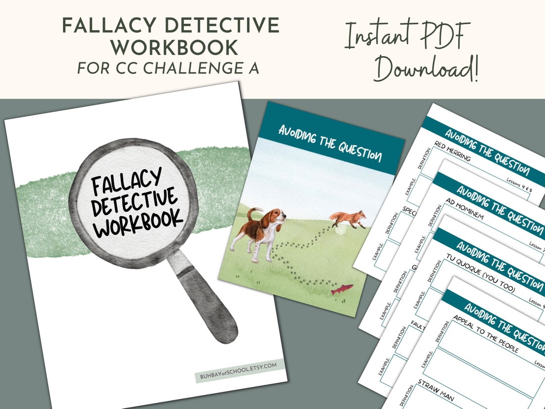 Fallacy Detective Workbook for CC Challenge A Logic - Etsy