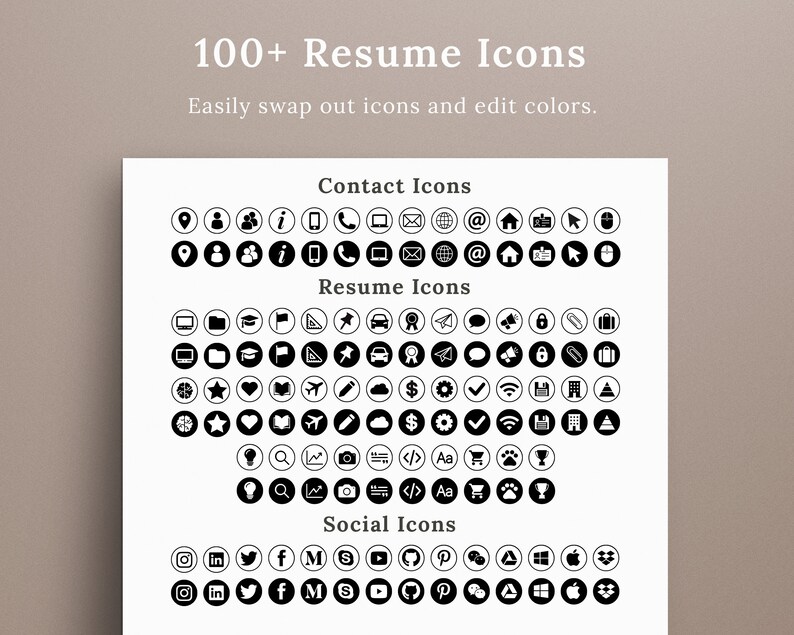 Functional Skill-based Resume Template for Google Docs and Word Clean ...
