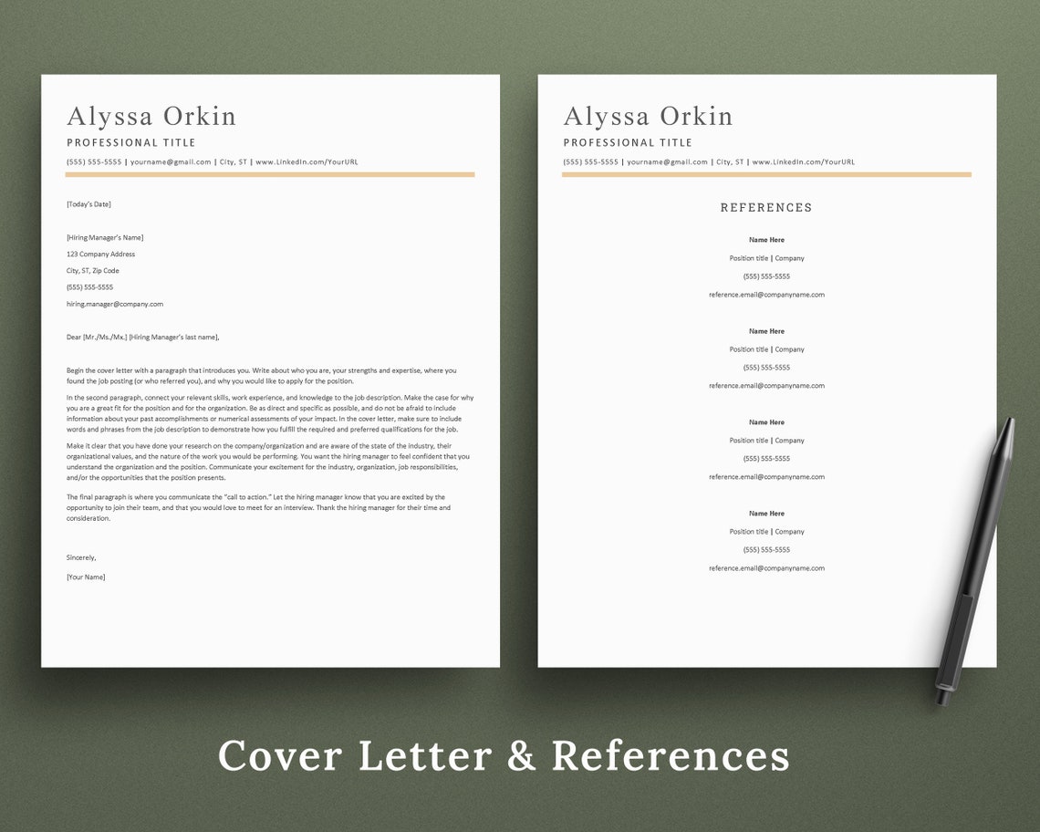 Ats-compatible CV Resume Template Professional Minimalist ATS Design ...