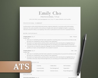 Simple ATS Approved Resume Template for Google Docs & Word, Two Page ...