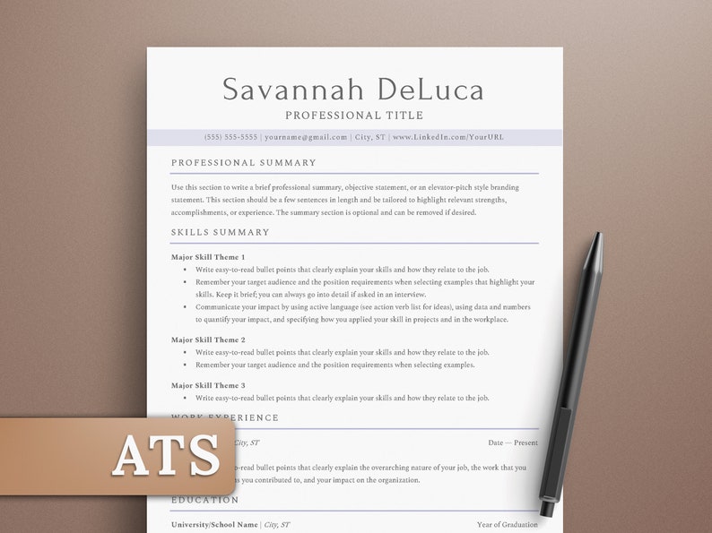 Functional Ats-ready Resume Template for Job Market | Customize in ...