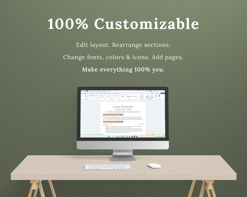 Unique and Modern ATS Resume Template for Google Docs and Word Creative ...