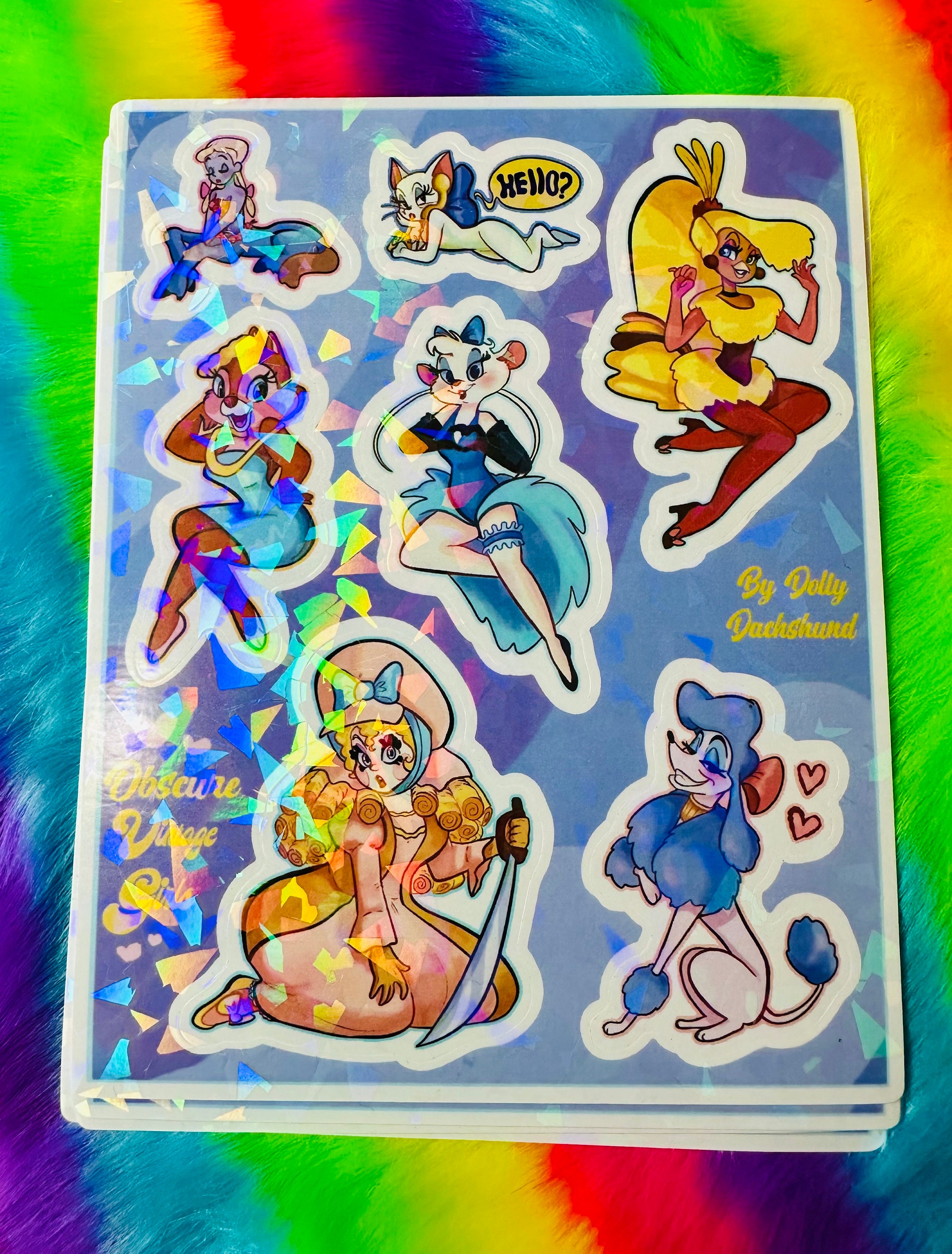 Obscure Vintage Girls Sticker Sheet - Etsy