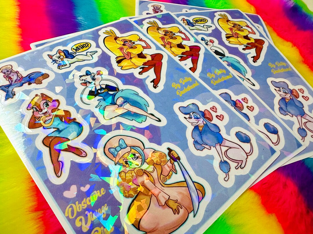 Obscure Vintage Girls Sticker Sheet - Etsy