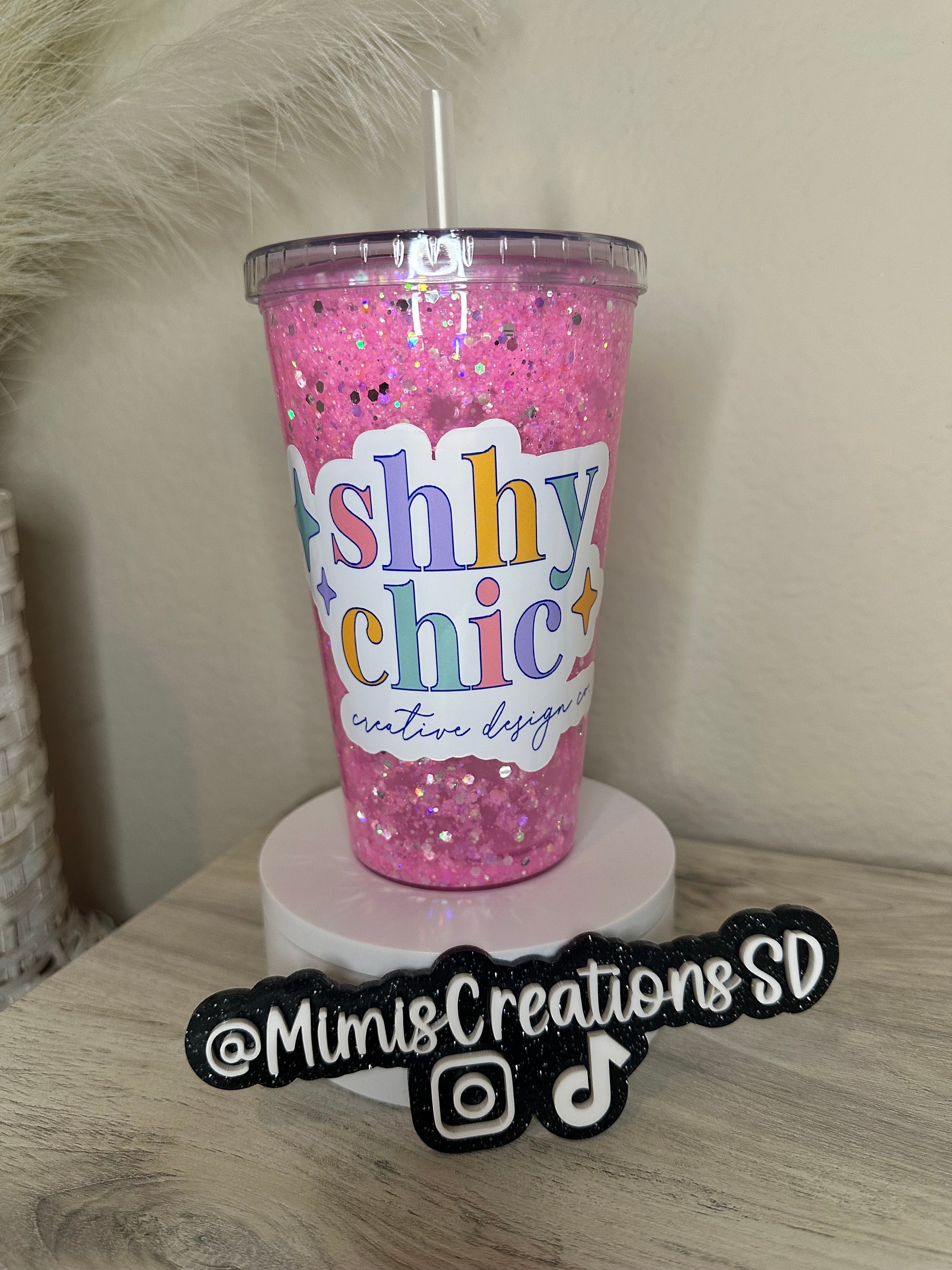 Personalized 3D Vinyl Character Decal & Name 16 Oz Acrylic Bpa-free ...