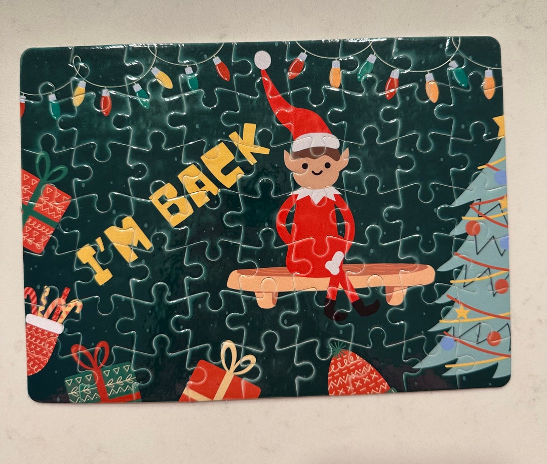 Elf on the Shelve Puzzle Customized Personalized Puzzle Add - Etsy
