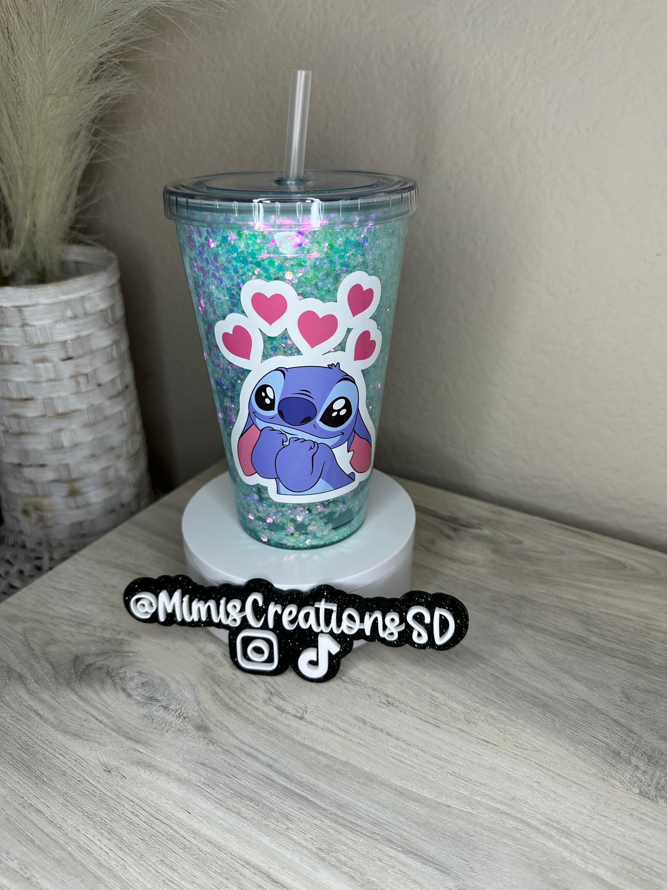 Personalized 3D Vinyl Character Decal & Name 16 Oz Acrylic Bpa-free ...