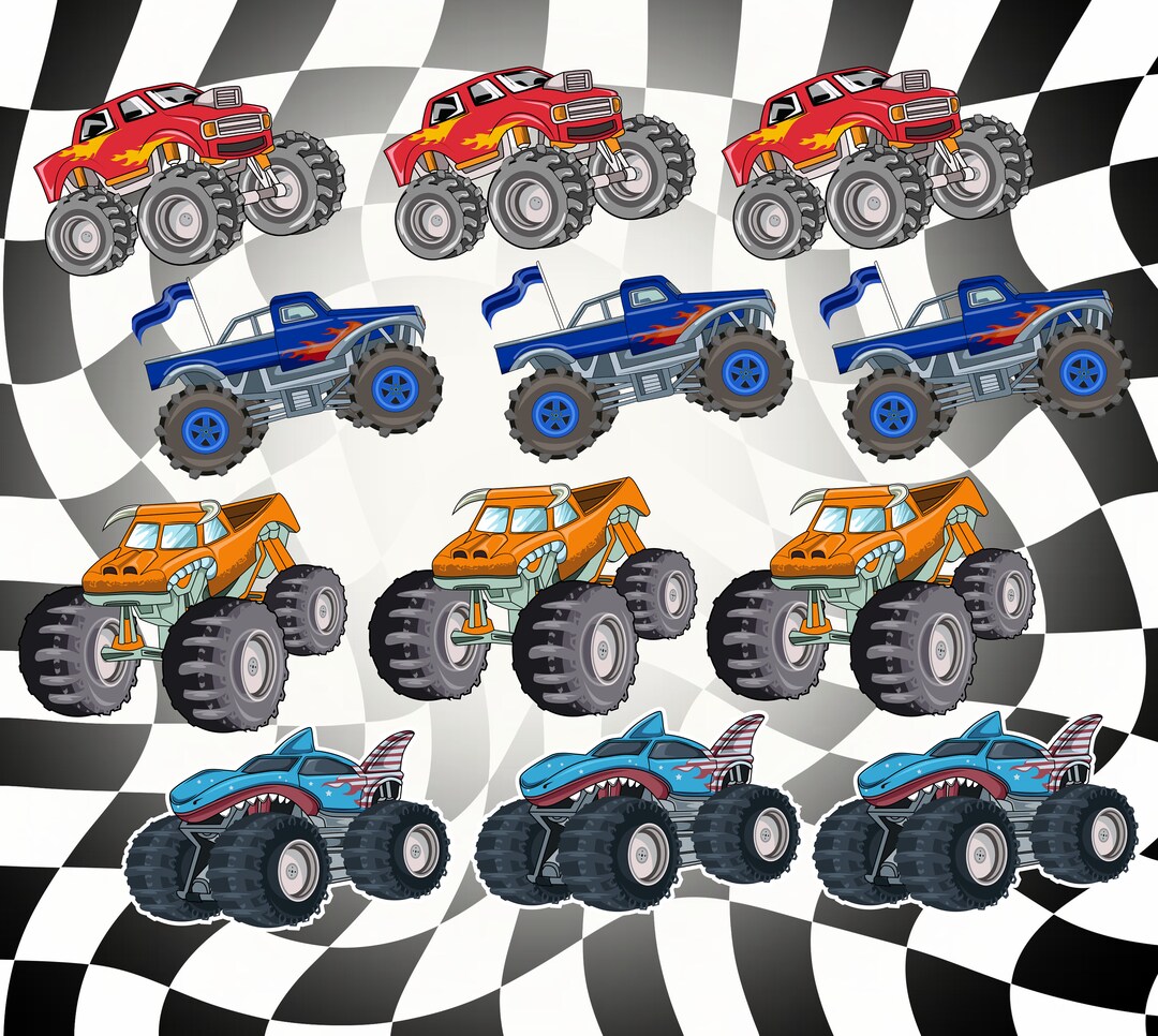 DIGITAL IMAGE Monster Truck Wrap PNG Tumbler 12, 20 Oz - Etsy