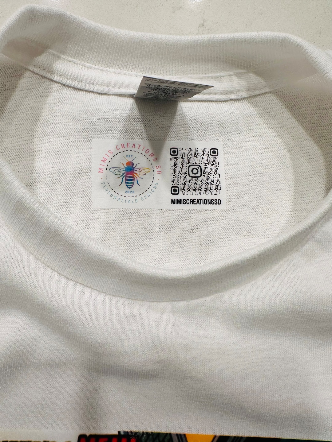 DTF Branding Logo With QR Code | Branding for Shirts | Clothing Tags ...