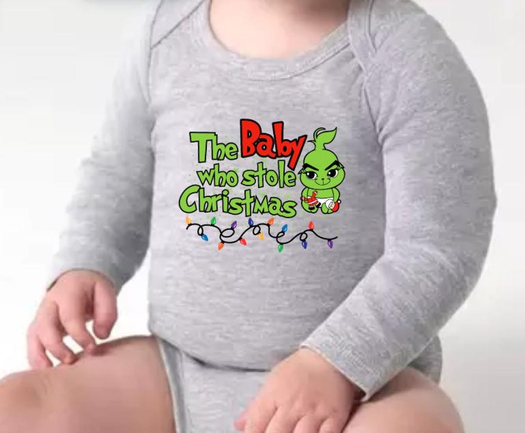The Baby Who Stole Christmas Grinch Onesie | Grinchy Baby - Etsy