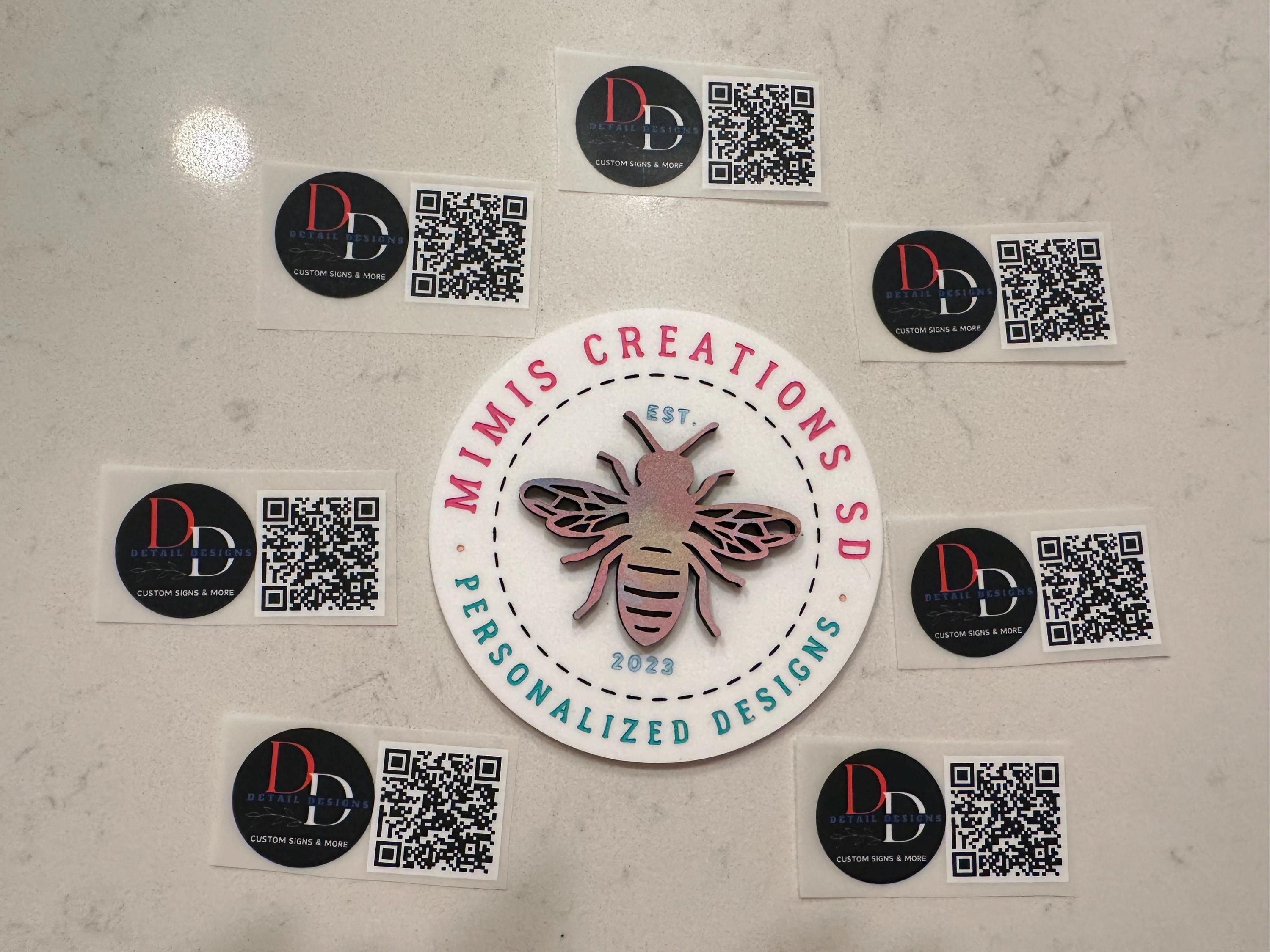 DTF Branding Logo With QR Code | Branding for Shirts | Clothing Tags ...